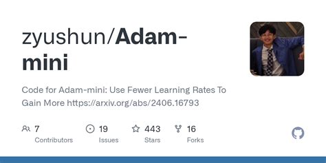 Github Zyushunadam Mini Code For Adam Mini Use Fewer Learning Rates To Gain More