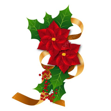 ポインセチアの花のクリスマスの装飾イラスト画像とPNGフリー素材透過の無料ダウンロード Pngtree