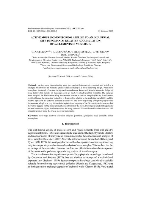 Digital Article Delivery Services On Linkedin Active Moss Biomonitoring Applied