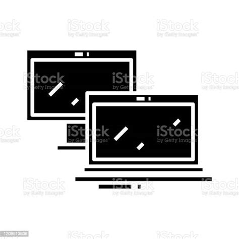 컴퓨터 검은 색 아이콘 개념 그림 벡터 플랫 기호 글리프 기호 0명에 대한 스톡 벡터 아트 및 기타 이미지 0명 3차원 형태 개념 Istock
