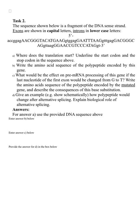 Solved Task 2 The Sequence Shown Below Is A Fragment Of The