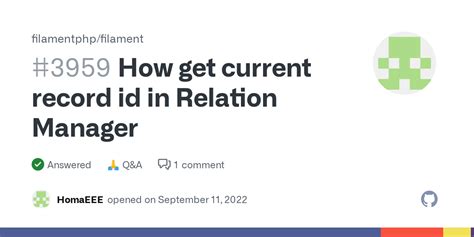 How Get Current Record Id In Relation Manager · Filamentphp Filament