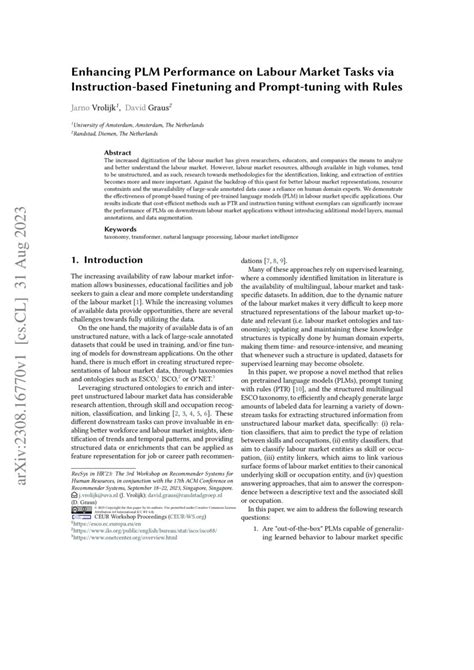 Enhancing Plm Performance On Labour Market Tasks Via Instruction Based Finetuning And Prompt