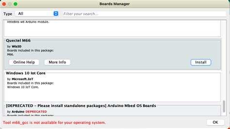 Not Compatible With Macos Issue Wiz Io Arduino Quectel M Github