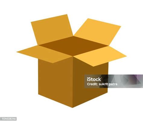 종이 상자를 열면 아이콘 상자가 열리고 흰색 배경 그림벡터 0명에 대한 스톡 벡터 아트 및 기타 이미지 0명 갈색 나무