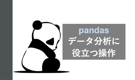 pandas データ分析に役立つ操作まとめ 研究型データサイエンティストのブログ