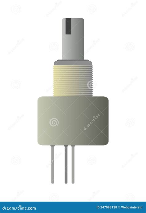 Variable Resistor Vector Illustration CartoonDealer