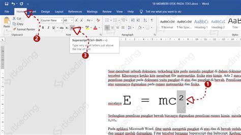 Cara Membuat Pangkat Di Word Dengan Superscript And Subscripr