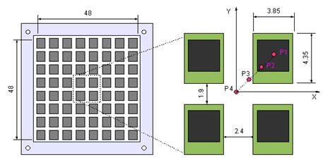 Sipm Array Layout Diagram Sipms Are 9 Mm 2 And Have 6 Mm Pitch Download Scientific Diagram