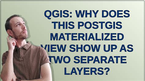 Gis Qgis Why Does This Postgis Materialized View Show Up As Two Separate Layers Youtube