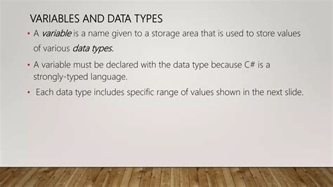 Datatypes Variables Constants PPT