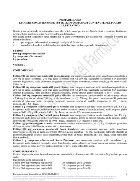 Foglietto Illustrativo