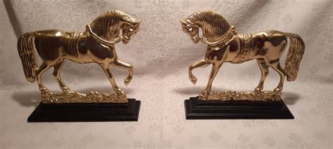 Proantic Chevaux En Bronze Doré