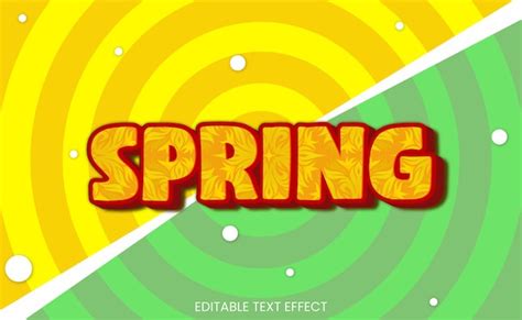 Premium Vector Text Effect Spring Fully Editable
