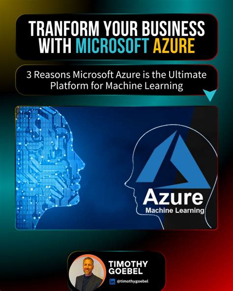 Timothy Goebel On Linkedin Ai Machinelearning Azure Datascience Cloudcomputing 141 Comments