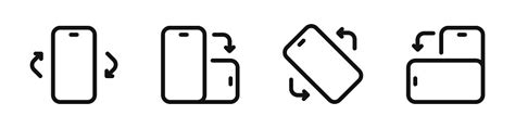 Phone Rotation Icons Mobile Phone Rotation Symbols Device Rotation