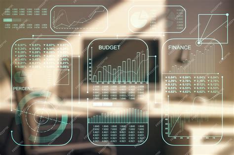 Premium Photo Multi Exposure Of Abstract Statistics Data Hologram