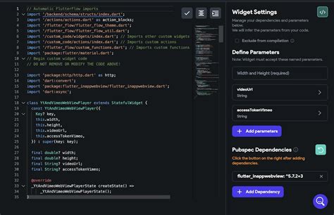 Creating A Widget For Seamless Youtube And Vimeo Video Player In Flutterflow