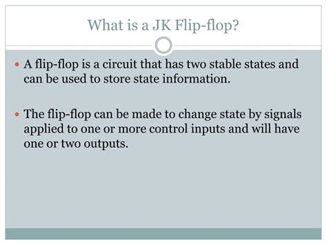 PPT JK Flip Flops PowerPoint Presentation Free Download ID 3202740