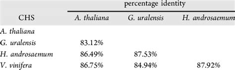 Percentage Identity For Chs Protein Tertiary Structures Download Scientific Diagram