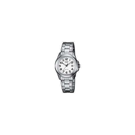 Casio White Steel Watch With Arabic Numerals Mtp 1259pd 7beg