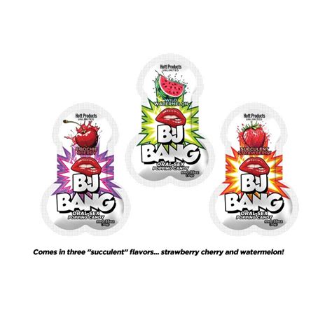 Bj Bang Oral Sex Popping Candy 3 Flavours 72 Box Danish Blue