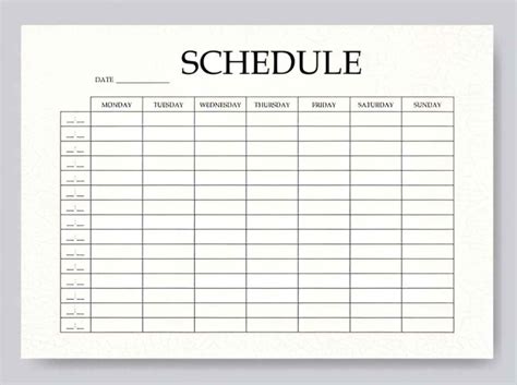 Schedule Template Xlt Excel Free Download The Fox Click Free Tools And Resources