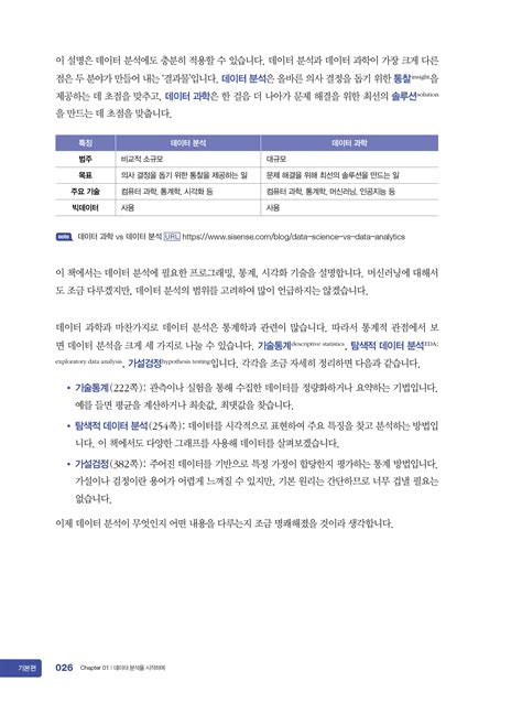 알라딘 미리보기 혼자 공부하는 데이터 분석 With 파이썬