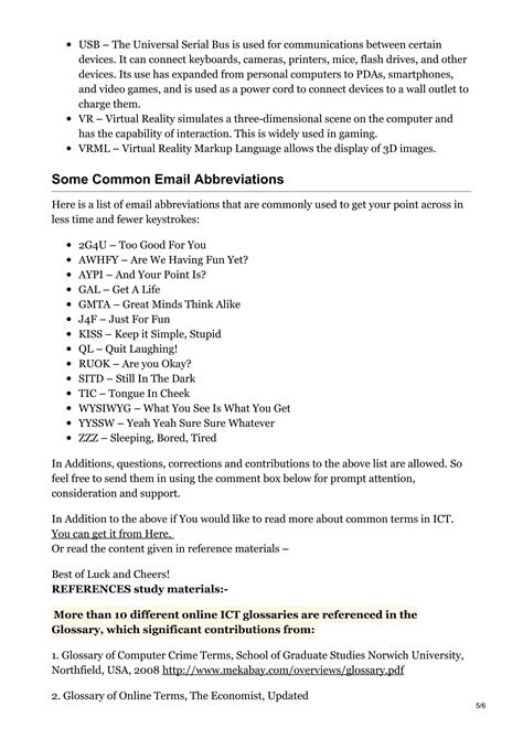 200 Common Abbreviations And Terminology In Ict Part 1 Pdf