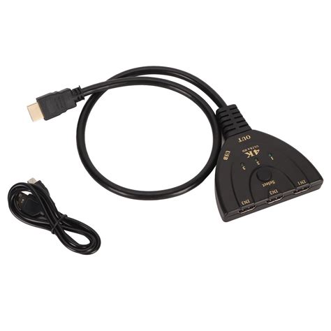 Hd Multimedia Interface Switch 3 In 1 Out 4k Support 3d 3 Port Video Switcher Selector For Pc Tv
