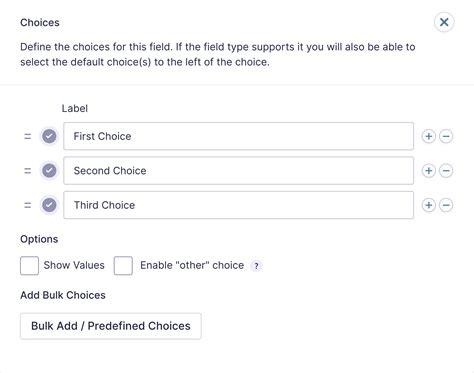 Radio Buttons Gravity Forms Documentation