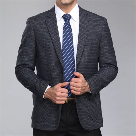 商务奢侈大牌老板西装秋冬季爸爸装西服中老年男装商务绅士外套潮繁花似锦衣世界