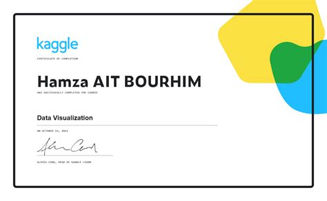 Hamza Ait Bourhim Completed The Data Visualization Course On Kaggle