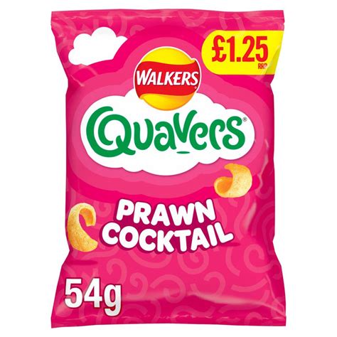 Walkers Quavers Prawn Cocktail Snacks Crisps Pmp 54g Box Of 15 —
