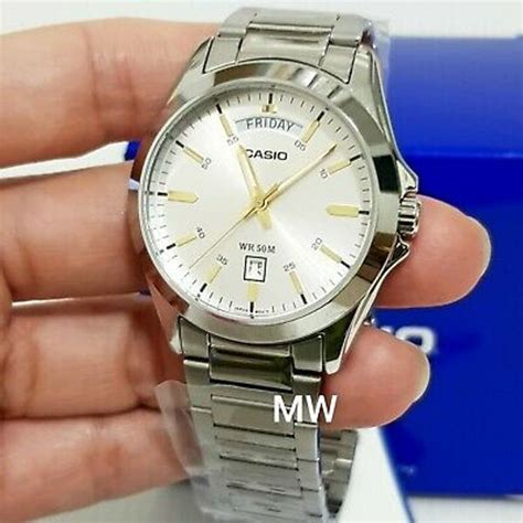 Latest Genuine Casio Mtp 1370d 7a2 Mens 50m Day Date Analog Quartz Dress Watch Watchcharts