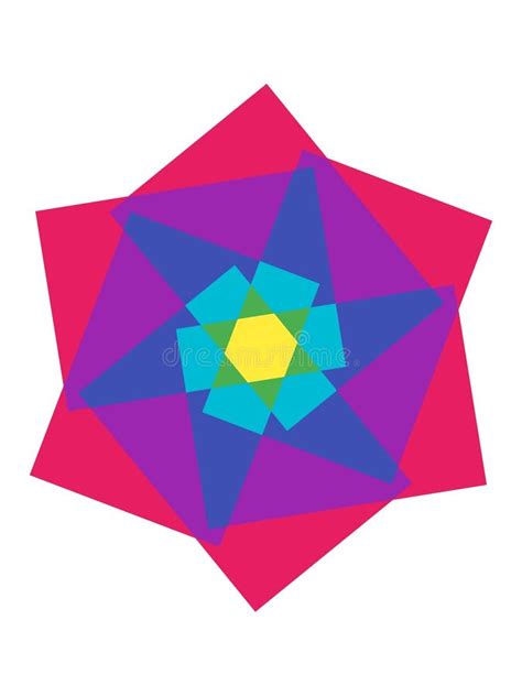 A Square Flower Themed Abstract Background Drawn Using Multiple Colors