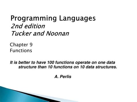Ppt Programming Languages 2nd Edition Tucker And Noonan Powerpoint