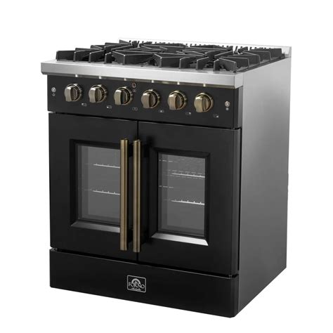 Forno Galiano 30 Inch French Door Gas Range With 5 Burners And 432 Cu