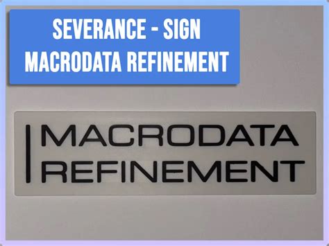 Severance Sign Macrodata Refinement By Js 3d Printing Makerworld Download Free 3d Models