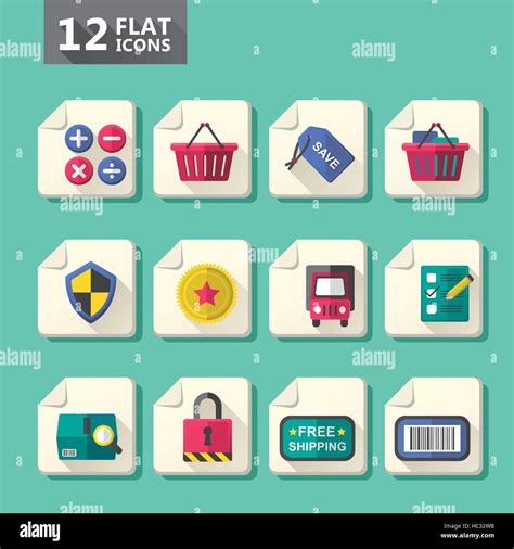 Vector Modern Flat Design Computer Icon Set Stock Vector Image Art Alamy