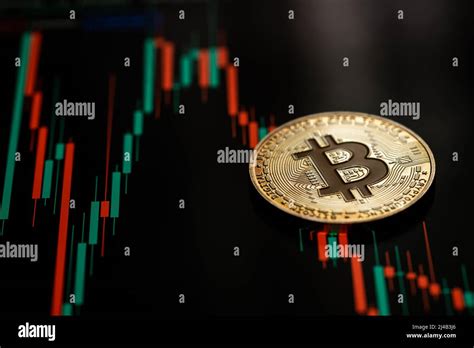 Gold Bitcoin Cryptocurrency With Candle Stick Graph Chart And Digital Background Stock Photo Alamy