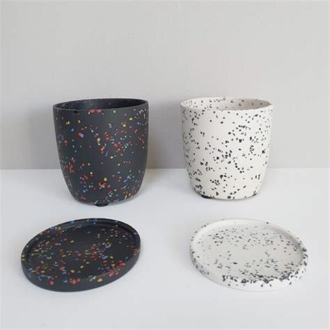 테라조 플라스틱 12호14호 화분 하우숩