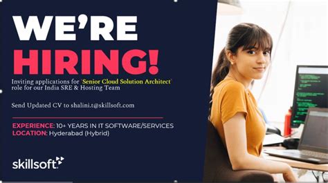 Shalini T On Linkedin We Are Hiring For Senior Cloud Solution Architect For Our Hyderabad…