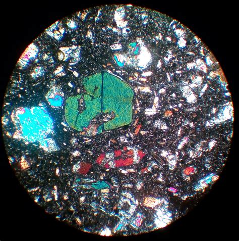 Olivine Basanite 30 µm Thin Section Xpl Olivínický Baza… Flickr