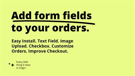 Magical Order Form Fields Product Options Shopify App Store