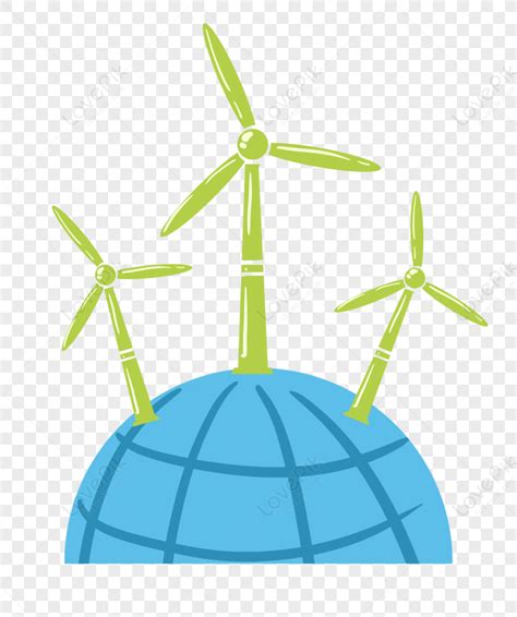 환경 친화적 인 풍차 Png 일러스트 무료 다운로드 Lovepik