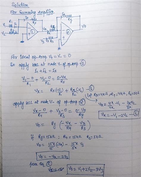 Solved Use 2 Ideal Oppimps To Implement The Function Vo V 24