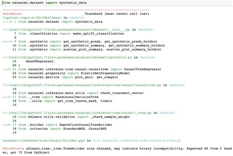 cannot call ference tree or causalml dataset · issue 615