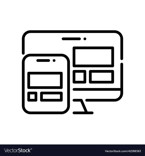 Scalable Responsive Web Design Symbol Same Layout Vector Image