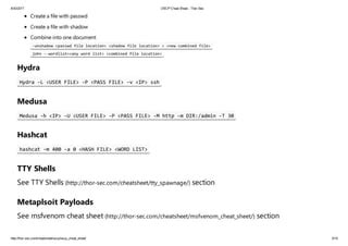 Oscp Cheat Sheets By Thor Sec PDF